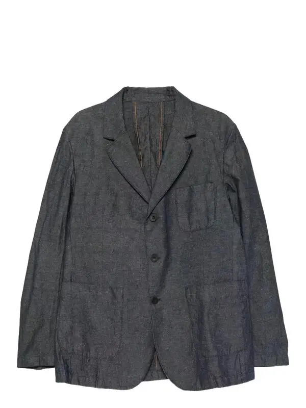ORIGINAL VINTAGE Notched-lapel Patch-pocket Blazer - Blue