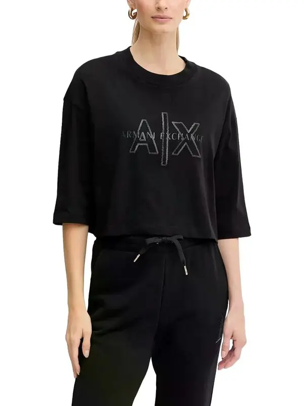 Armani Exchange Logo-detail T-shirt - Black