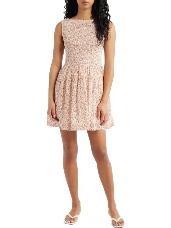 Hill House Home The Cosima Nap Mini Dress - Geo Ditsy Ivory