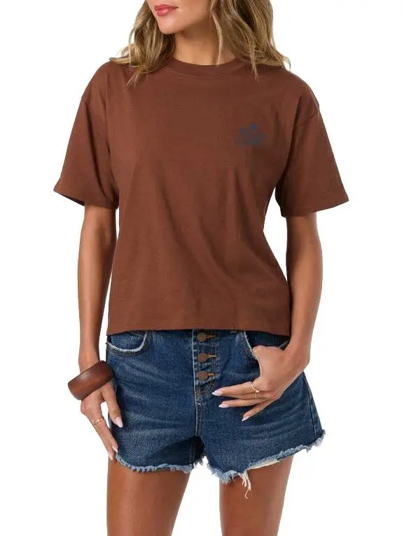 O'Neill Embroidered Relaxed Fit T-shirt - Toffee