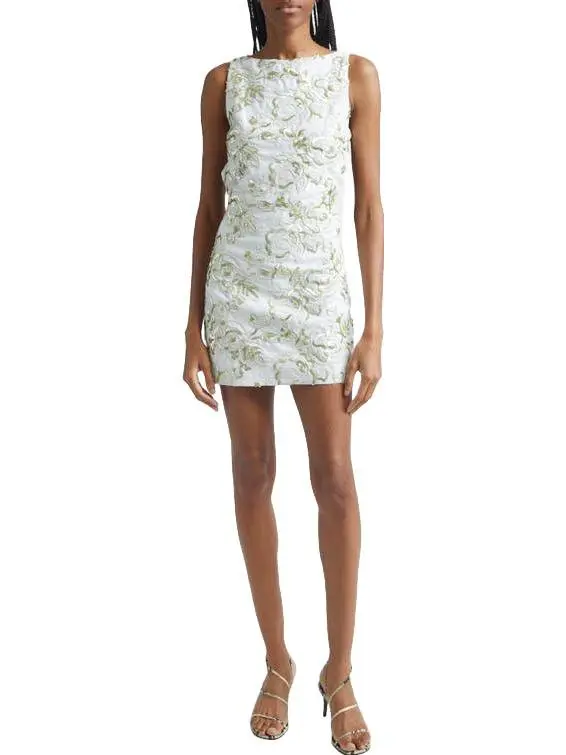 SIEDRES Scarlett Sequin Embroidered Minidress - Grey/gold