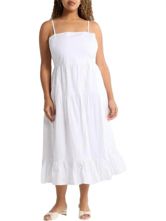 SUGARLIPS Cami Midi Sundress - White