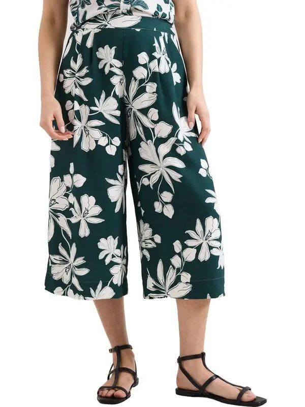 PHASE EIGHT Josie Culotte Crop Trousers - Green