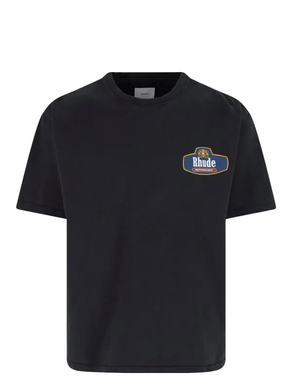 Rhude T-shirt "racing Crest - Black