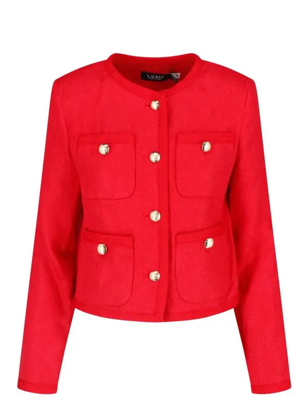 Ralph Lauren Linen Button Jacket - Red