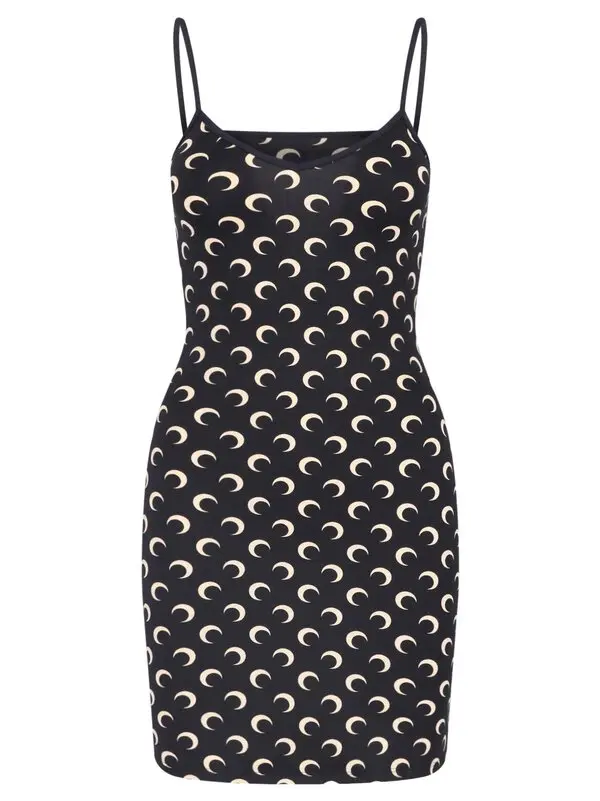 MARINE SERRE Mini Monogram Dress - Black