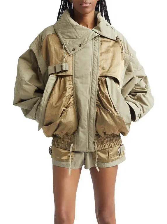 Balmain Oversized Batwing Sleeve Jacket - 7gs Pale Green
