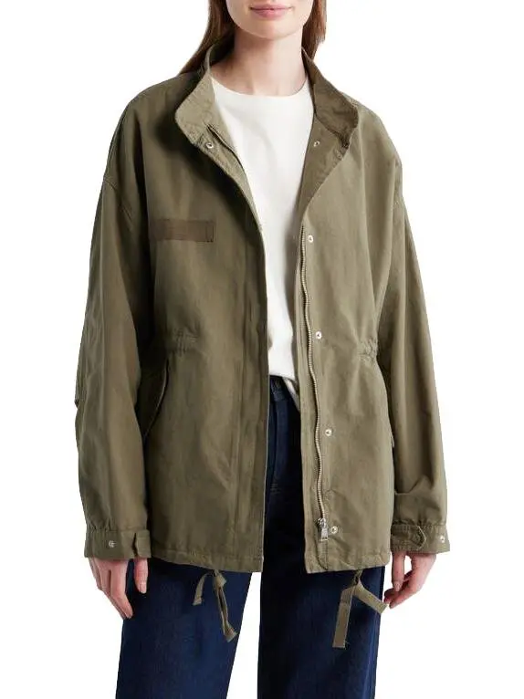 Mango Aventura Cotton Jacket - Khaki Green