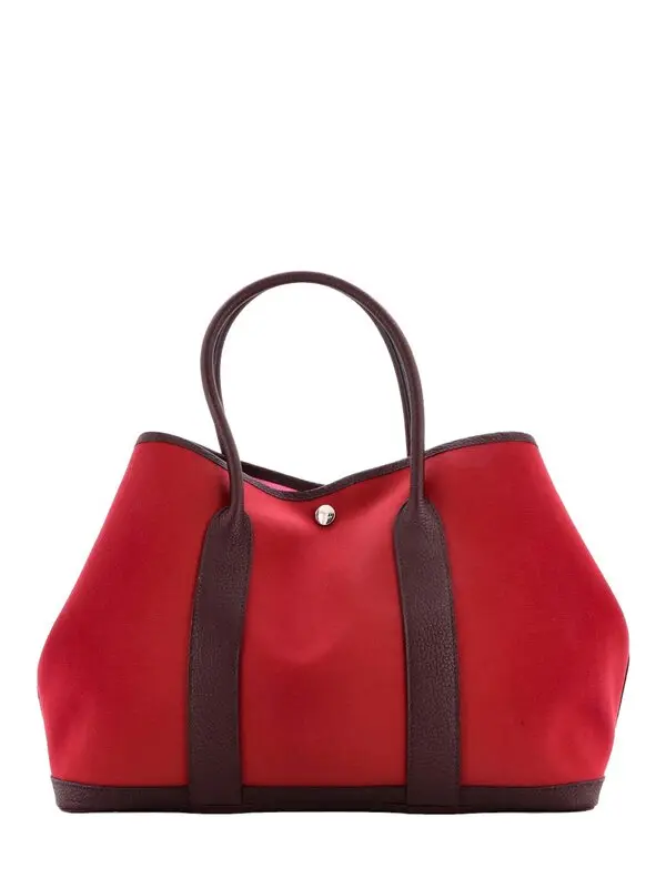 Hermès Garden Party 36 Tote Toile And Leather - Rubis