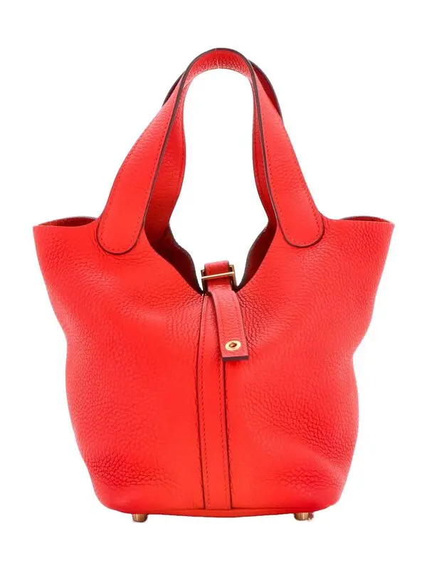 Hermès Picotin Lock Bag Clemence Pm - Rouge De Coeur