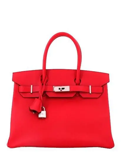 Hermès Birkin Handbag Epsom With Palladium Hardware 30 - Red