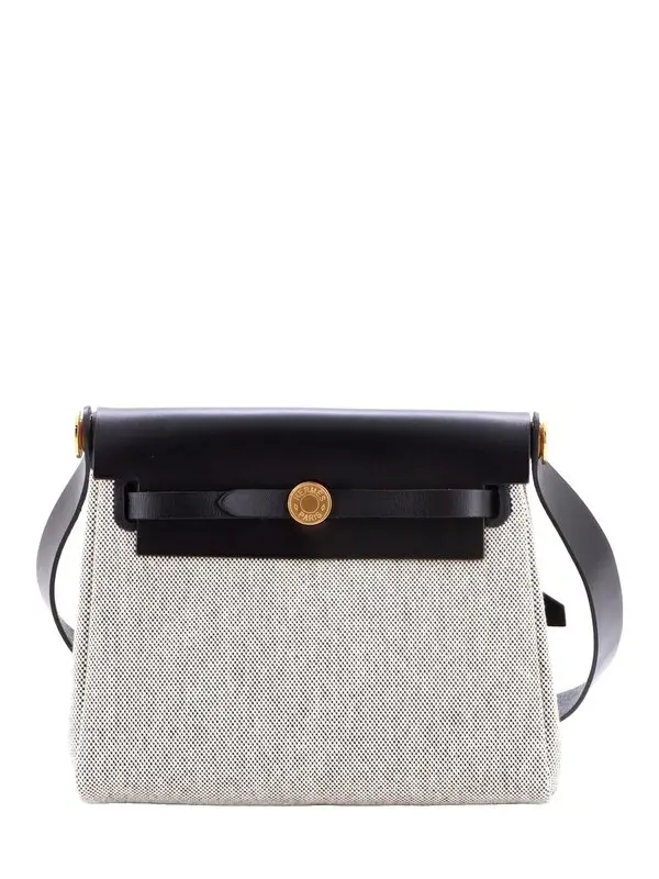 Hermès Herbag Zip Toile And Leather 20 - Noir