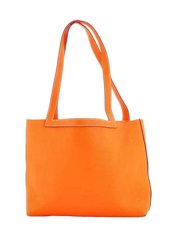 Hermès Cabasellier 31 Tote Clemence Leather - Orange Minium