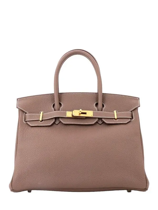 Hermès Birkin Handbag Togo With Gold Hardware 30 - Grey