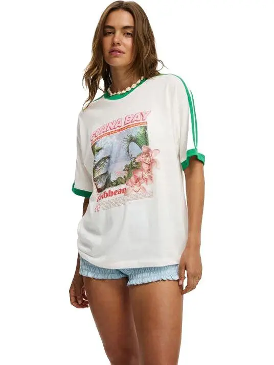 COTTON ON The Vacay Tee - Guana Bay Vintage White