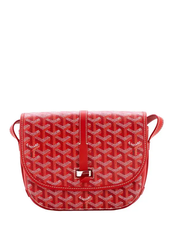 Goyard Belvedere Ii Messenger Bag Coated Canvas Pm - Red