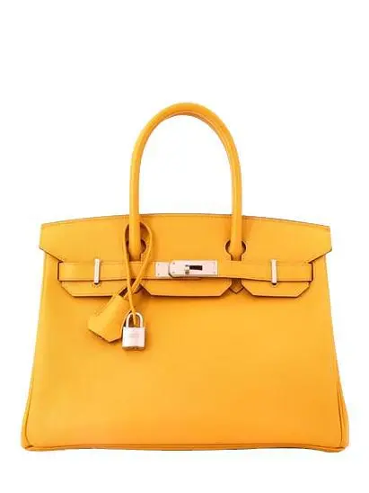 Hermès Birkin Handbag Epsom With Palladium Hardware 30 - Yellow