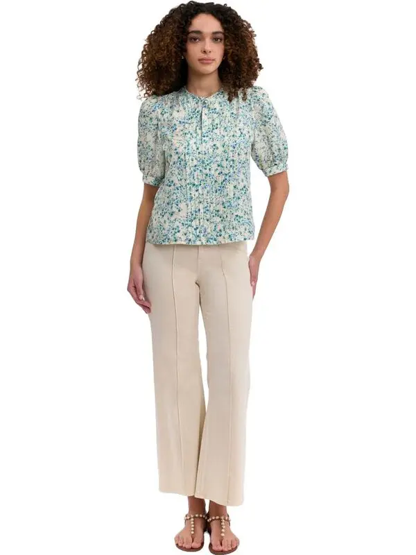 Rebecca Taylor Bellamy Silk Blouse - Cream Multi