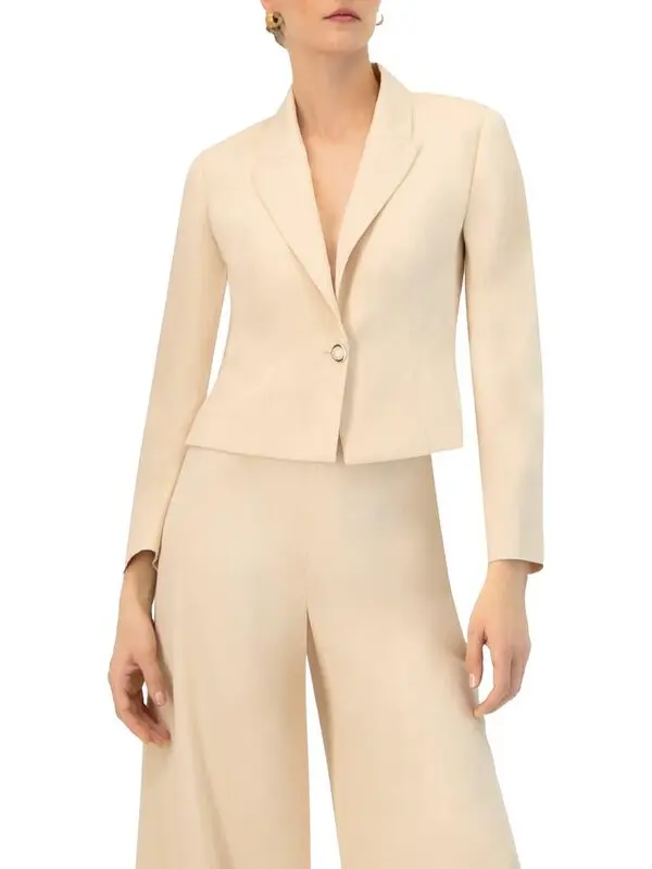 IVONNE Tailored Single-button Blazer - Sand