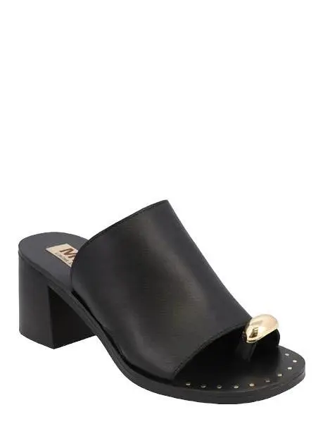 Mia Nikita Slide Sandal - Black Leat