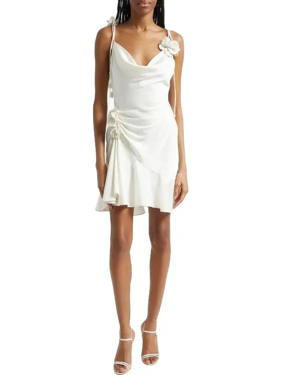 Cinq À Sept Ganessa Ruched Satin Dress - Ivory