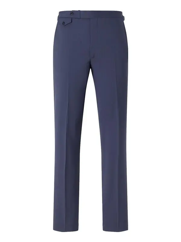 J. MUESER Waverly Straight-leg Wool Twill Suit Trousers - Blue