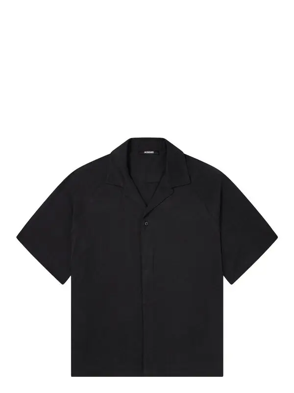 Jacquemus La Chemise Jean Atelier Camp-collar Jersey Shirt - Black