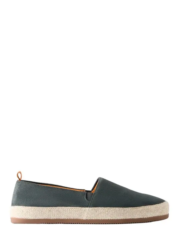Mulo Suede Espadrilles - Blue