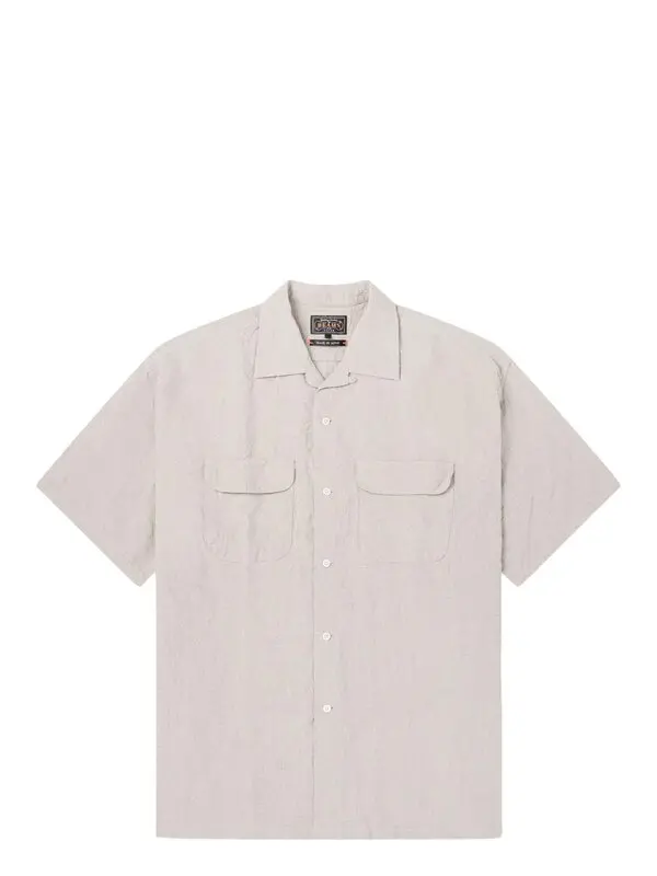 BEAMS Convertible-collar Linen Shirt - Neutrals