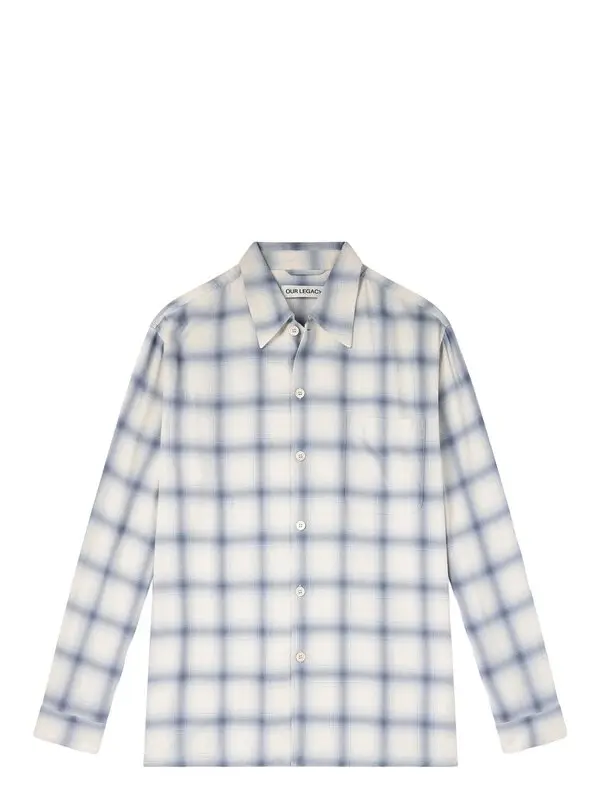 Our Legacy Every Checked Twill Shirt - Blue