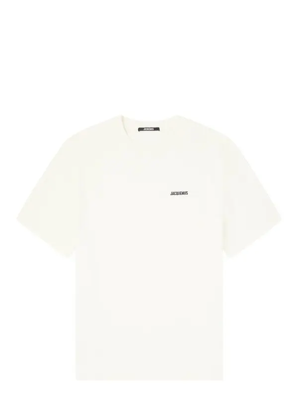 Jacquemus Logo-appliquéd Cotton-jersey T-shirt - Neutrals