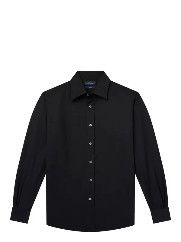 Thom Sweeney Wool Shirt - Black