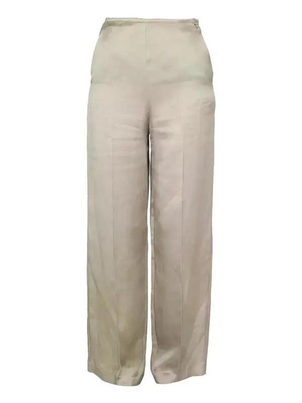 ALYSI High-waisted Wide Leg Trousers - Neutrals