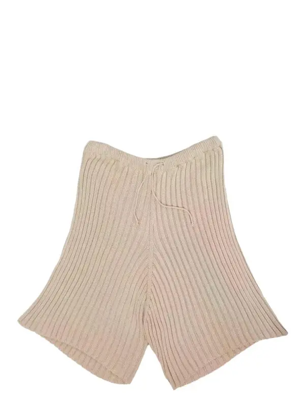 BASERANGE Kai Ribbed-knit Shorts - Neutrals
