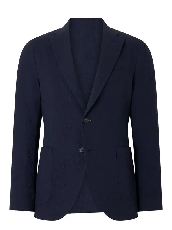 SLOWEAR Seersucker Suit Jacket - Blue