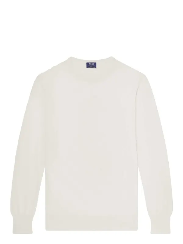 William Lockie Merino Wool Crewneck Sweater - Cream