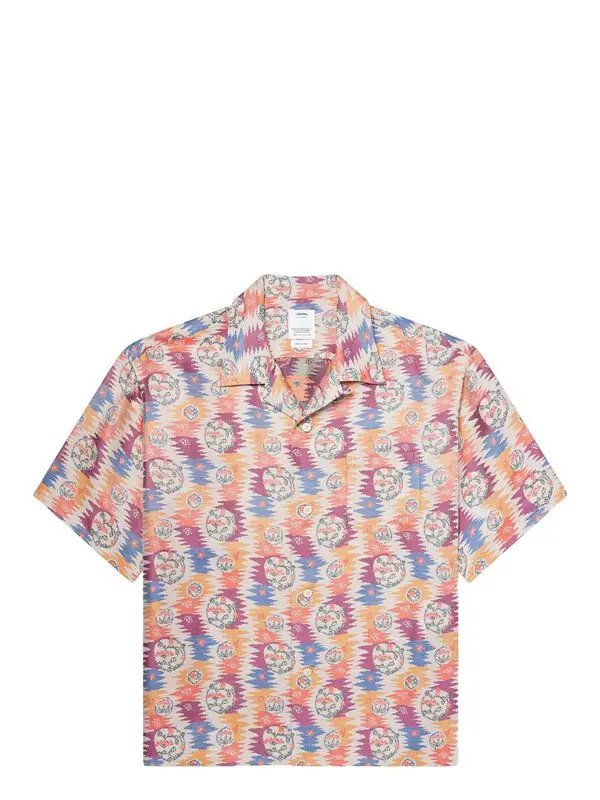Visvim Crosby Camp-collar Silk And Cotton-blend Jacquard Shirt - Multi