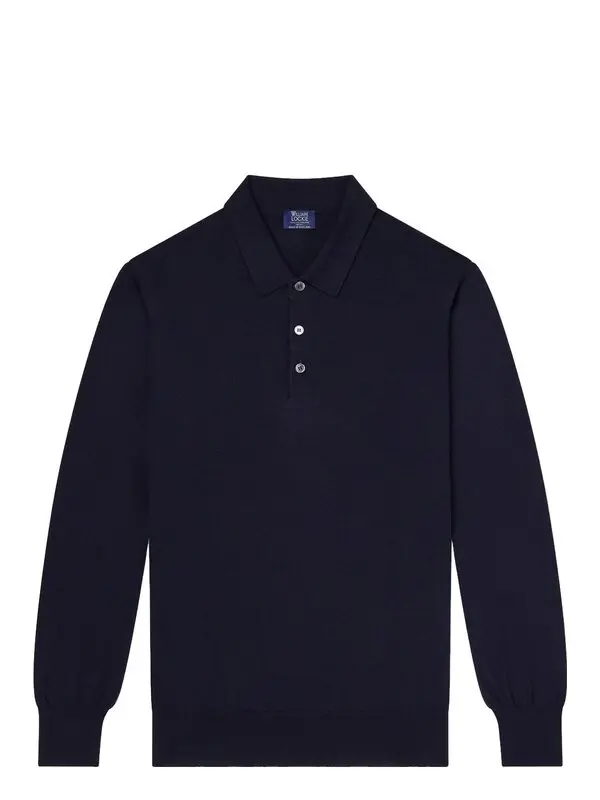 William Lockie Virgin Wool Polo Shirt - Blue