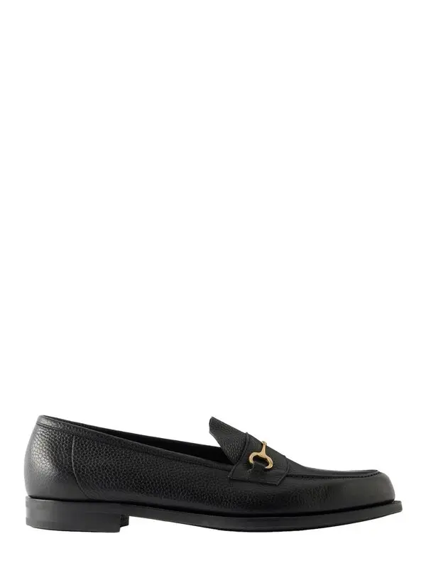 EDWARD GREEN Putney Horsebit-embellished Leather Loafers - Black