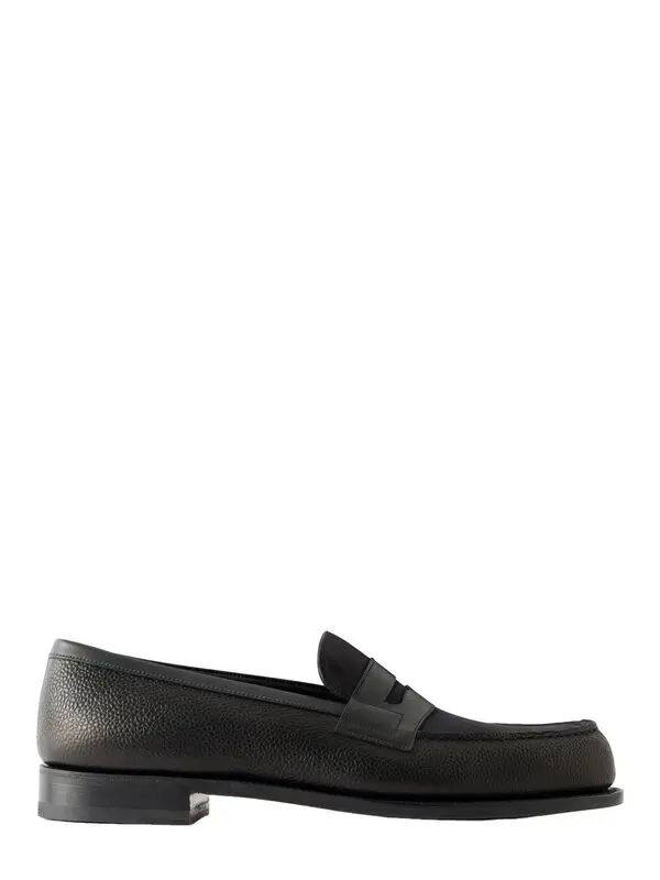 J.M. WESTON Full-grain Leather Loafers - Black