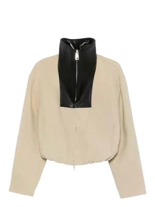 Nanushka Alonza Cropped Jacket - Neutrals