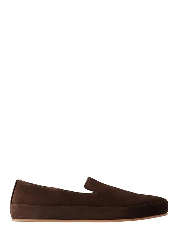 Mulo Evening Suede Loafers - Brown
