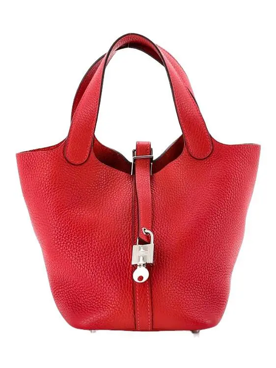 Hermès Pm Picotin Lock Bag Clemence - Red