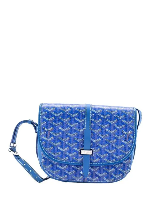 Goyard Pm Belvedere Ii Messenger Bag Coated Canvas - Blue