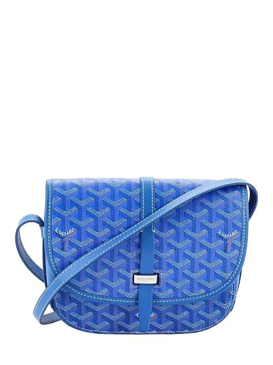 Goyard Pm Belvedere Ii Messenger Bag Coated Canvas - Blue