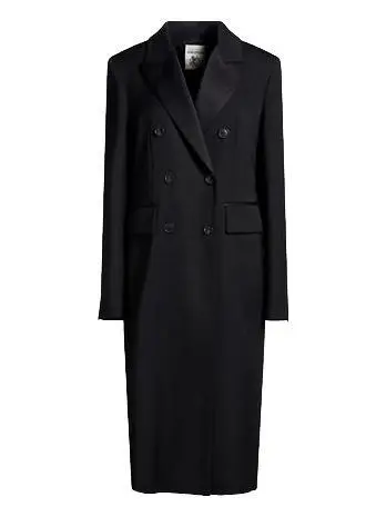 SEMICOUTURE Double-breasted Twill Coat - Black