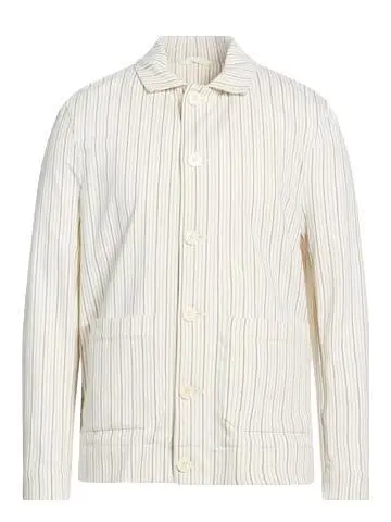 CIRCOLO 1901 Striped Jersey Overshirt - White