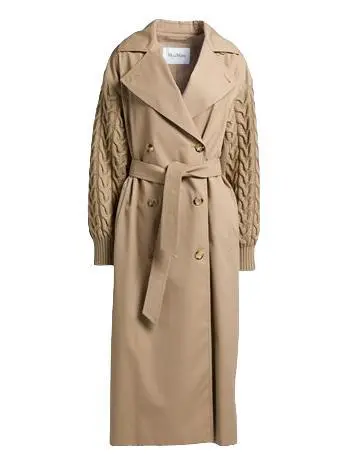 Max Mara Overcoat & Trench Coat Virgin Wool Blend - Beige