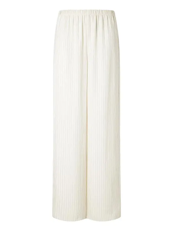 Theory Striped Wide-leg Pants - Neutrals
