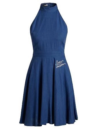 Moschino Midi Flared Dress - Navy